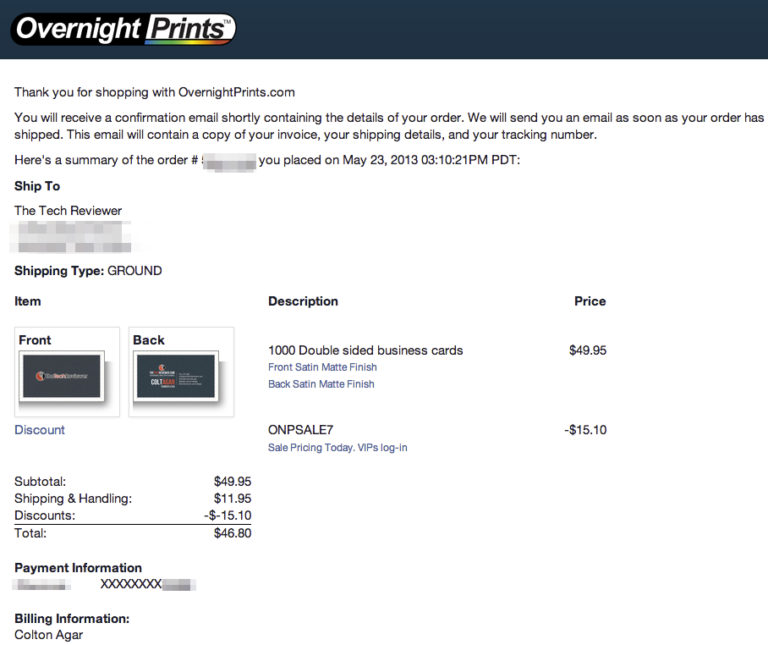 OvernightPrints.com Review - My Horrible Business Card Experience!