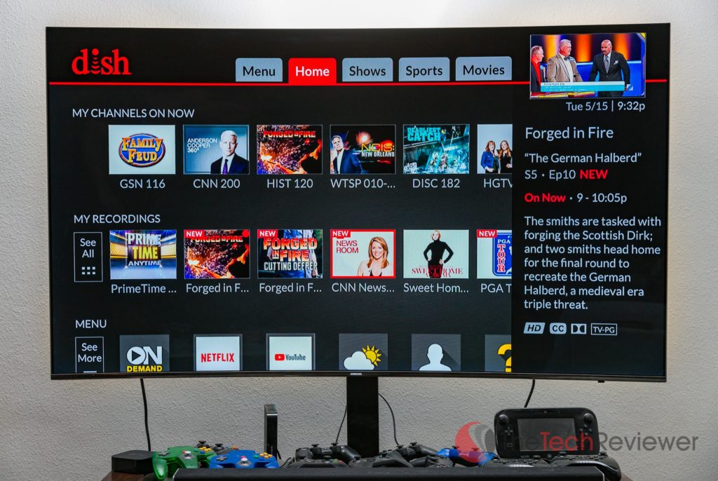 DISH User Interface Home Menu - TheTechReviewer.com